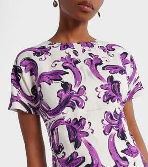 Dolce & Gabbana Majolica Printed Minidress - White
