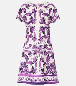 Dolce & Gabbana Majolica Printed Minidress - White