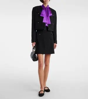 Dolce & Gabbana Cotton-blend Miniskirt - Black