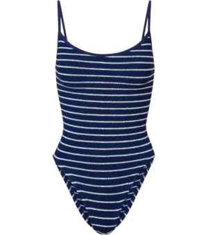 Hunza G Striped Pamela Swimsuit - Blue