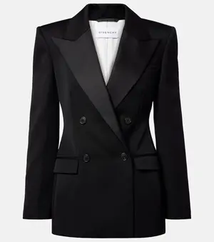 Givenchy Double-breasted Wool Blazer - Black
