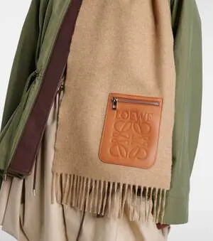 Loewe Anagram Wool And Cashmere Scarf