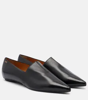 TOD'S Leather Loafers With Gold Tone Hardware - Black