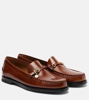 TOD'S Leather Loafers With Espadrille Sole - Brown