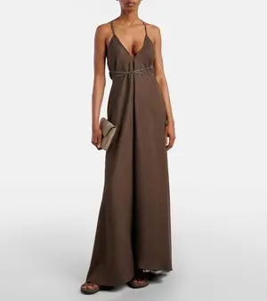 Brunello Cucinelli Open-back Maxi Dress