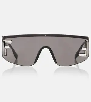 Fendi Sport Logo Flat-top Sunglasses - Grey
