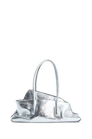 Attico La Passeggiata Medium Top Handle Bag - Silver