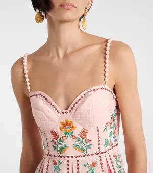 Farm Rio Floral Cotton-blend Maxi Dress