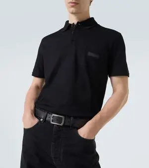 Givenchy Logo Cotton Pique Polo Shirt - Black