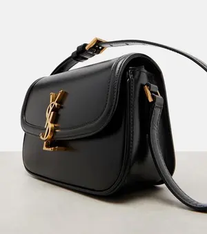 Saint Laurent Solferino Mini Leather Shoulder Bag - Black