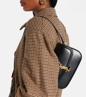 Saint Laurent Solferino Mini Leather Shoulder Bag - Black
