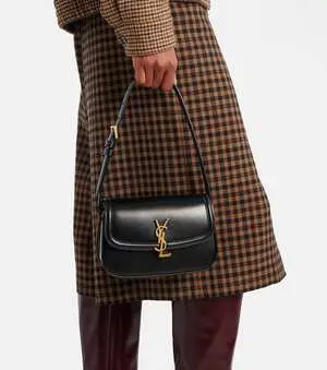 Saint Laurent Solferino Mini Leather Shoulder Bag - Black