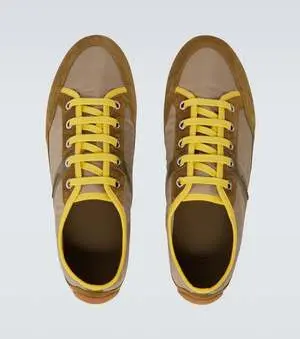 Givenchy Slim Suede-trimmed Sneakers - Brown