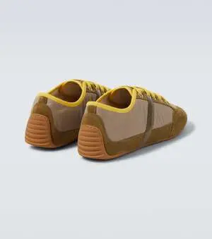 Givenchy Slim Suede-trimmed Sneakers - Brown
