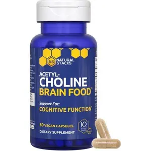 NATURAL STACKS Acetylcholine Brain Food 60 Capsules - One-color