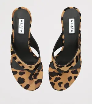 Alaïa Leopard-print Heeled Mules