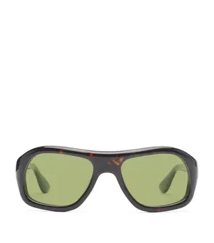 PORT TANGER Acetate Sunglasses - Green