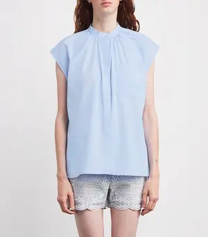 Max & Co. Sleeveless Embroidered Shirt