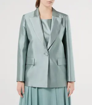Marina Rinaldi Silk-blend Baruffa Blazer