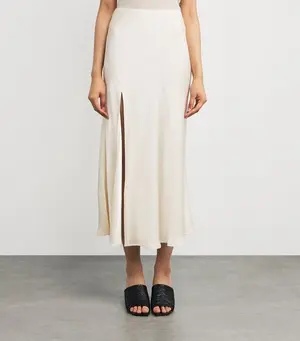 Lapointe Satin Midi Skirt