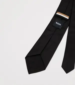 BOSS Silk Twill Tie - Black