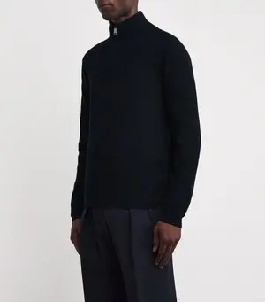 Brioni Cashmere-wool High-neck Sweater - Blue