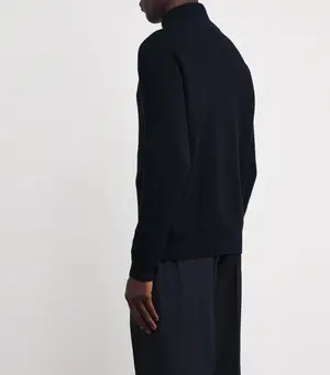 Brioni Cashmere-wool High-neck Sweater - Blue
