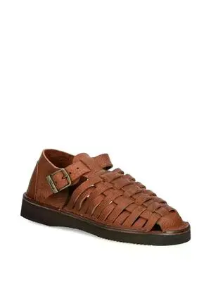 FRACAP D025 Leather Sandals - Brown