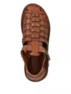 FRACAP D025 Leather Sandals - Brown
