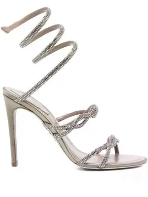 Rene Caovilla 110mm Crystal-embellished Spiral-wrap Sandals