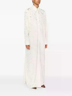Nanushka Perforated Button-front Dress