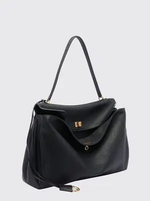 Balenciaga Rodeo Large Shoulder Bag In Grained Calfskin Leather