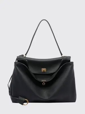 Balenciaga Rodeo Large Shoulder Bag In Grained Calfskin Leather - Black