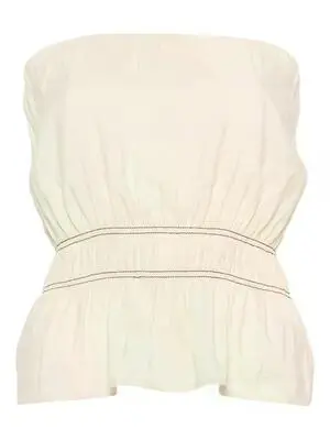 Nanushka Smocked Bandeau Top