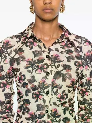 Nanushka Floral-print Long-sleeved Shirt
