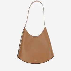 JIL SANDER Eldorado Medium Leather Shoulder Bag - Brown