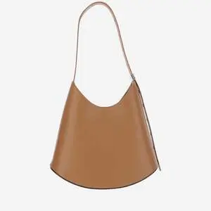 JIL SANDER Eldorado Medium Leather Shoulder Bag - Brown