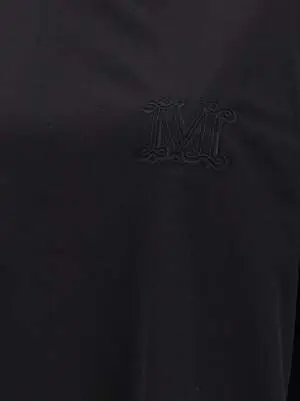 Max Mara Cotton T-shirt With Embroidered Logo