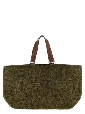 IBELIV Miray Raffia Shopping Bag - Green