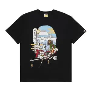 A BATHING APE Japan Culture Ape Head Tee - Black