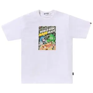 A BATHING APE Heads Flyer Tee - White