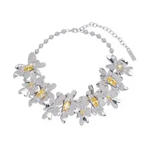 Collina Strada Mega Daisy Silver-plated Necklace - Yellow