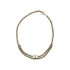 Valentino Garavani Signature Logo Chain Belt - Gold