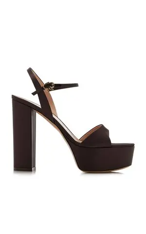 GIANVITO ROSSI Crepe Satin Platform Sandals