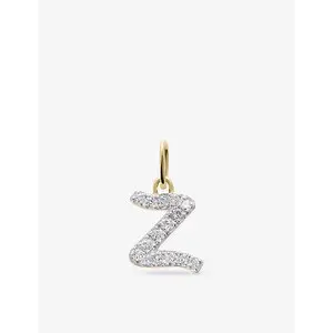 Monica Vinader 14ct Yellow-gold And Lab-grown Diamond Letter Z Charm - Yellow Gold