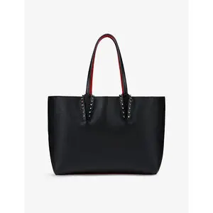 CHRISTIAN LOUBOUTIN Cabata Small Leather Tote - Black/gun Metal