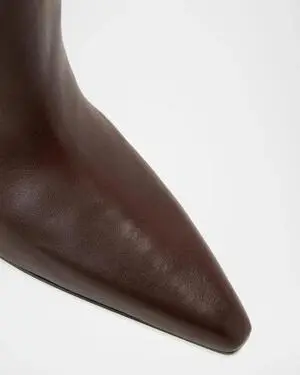 Paris Texas Jane Leather Knee Boots - Mocha