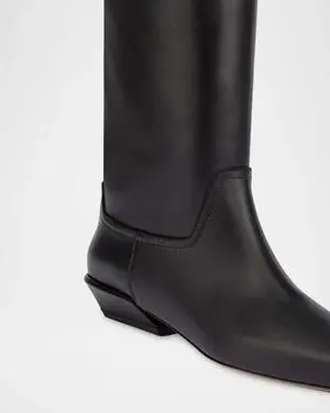 Paris Texas Bettina Leather Knee-high Boots - Black