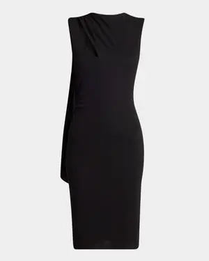 TOM FORD Viscose Crepe Jersey Cocktail Dress - Black