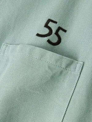 Visvim Palmer Convertible-collar Embroidered Cotton-twill Shirt - Green